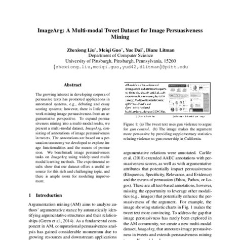 Imagearg A Multi Modal Tweet Dataset For Image Persuasiveness Mining Acl Anthology