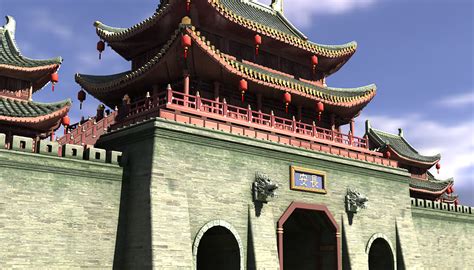 古城场景 3d模型素材下载 Cg模型网
