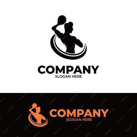 배구 스포츠 로고 디자인 영감 프리미엄 벡터