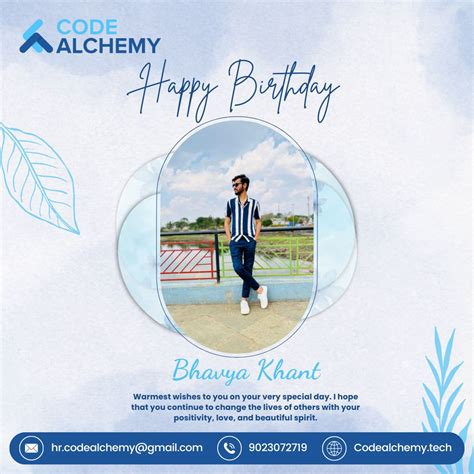 Code Alchemy Pvt Ltd On Linkedin May Your Birthday Be Filled With Good Health Joy And Moments