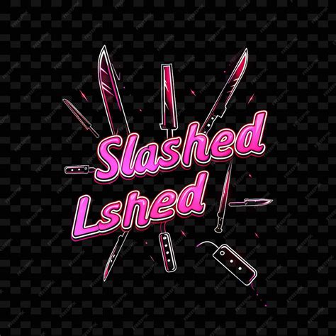 Premium Psd Slashed Neon Shine Of Slashed Text With Neon Crimson Color F Png Y2k Inspired