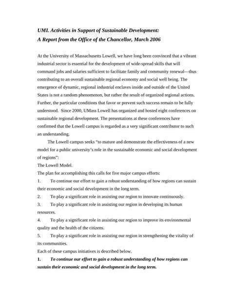 pdf uml activities in support of sustainable development a · uml activities in support of