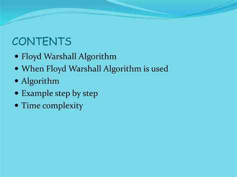 Floyds And Warshals Algorithm Ujjwal Matoliyapptx