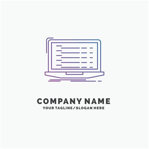 Api App Coding Developer Laptop Purple Business Logo Template