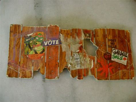 1989 Tmnt Teenage Mutant Ninja Turtles Sewer Cardboard Fence Piece Replacement 3917780779