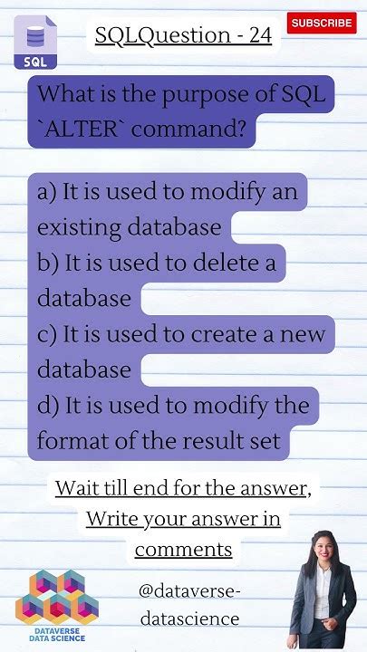 Sql Questions And Answers 24 Sql Sqlinterviewquestions Datascience Youtube