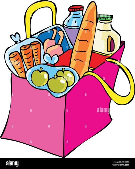 Grocery Produce Shopping Stock Vector Images Alamy