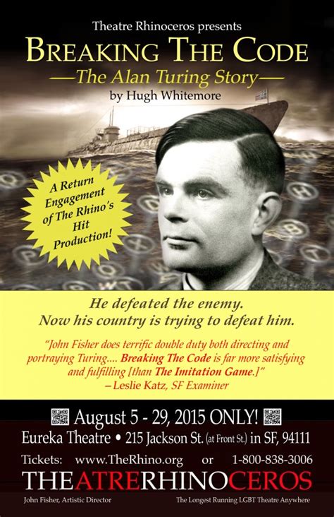 Drama Talk And Drinks Breaking The Code The Alan Turing Story “this