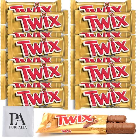Twix Candy Bars Bulk 50g Individually Wrapped Full Size Caramel Cookie Bars