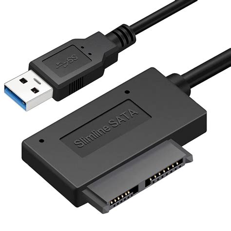RuhZa USB To Pin Slimline Sata Adapter Cable For Laptop Cd DVD ROM Optical Drive
