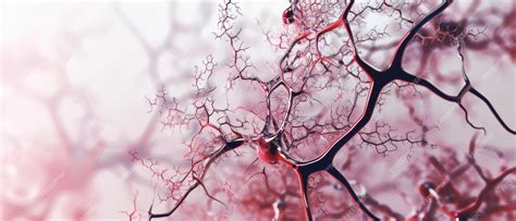 A Detailed Closeup View Of A Neuron Cell Under A Microscope Premium