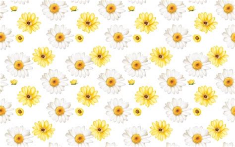 Premium Photo Daisy Watercolor Seamless Pattern Background