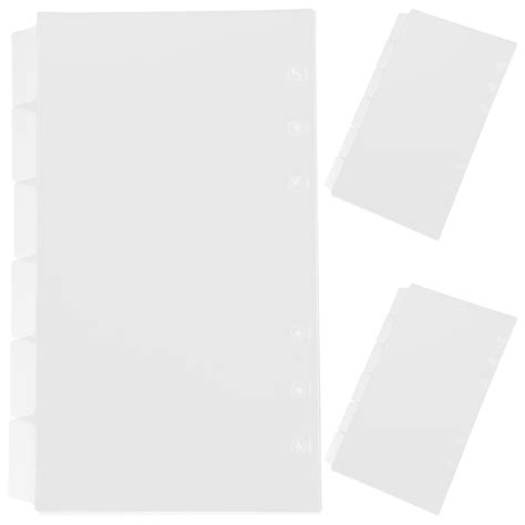 18 sheets index separator page binder clips book dividers plastic tabs