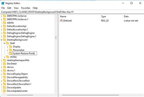 how to add create system restore point option in the context menu