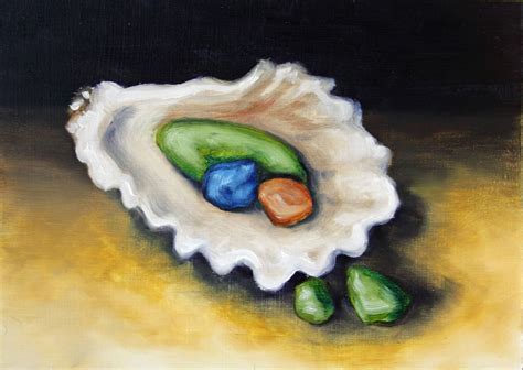 Steinbring Fine Art Oyster Shell And Sea Glass
