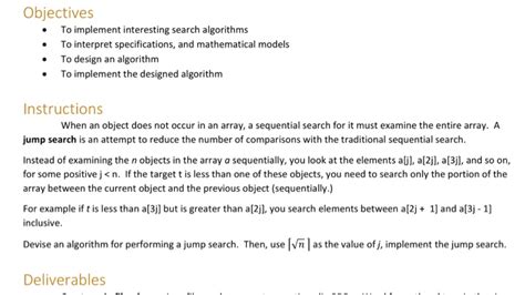 Solved Objectives To Implement Interesting Search Chegg