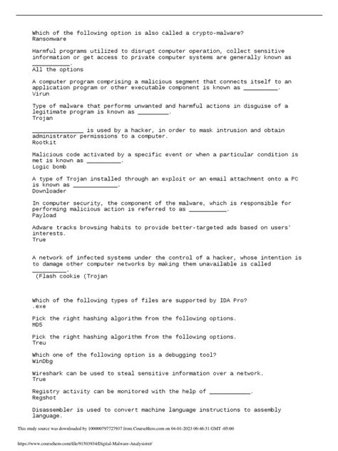 digital malware analysis pdf malware secure communication