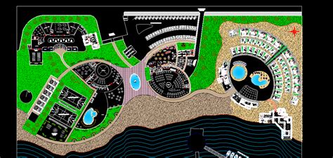 نقشه اتوکد پارک ساحلی، نمونه خارجی