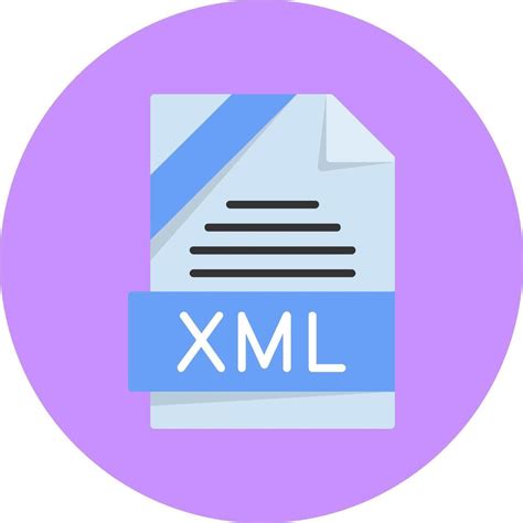 XML Format Flat Circle Style Icon 54682455 Vector Art At Vecteezy