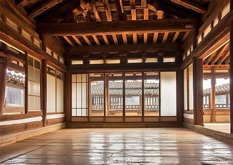 대형 창문이 있는 빈 실내 목조 한국 가옥 경기도 고가구 고건축 배경 일러스트 및 사진 무료 다운로드 Pngtree