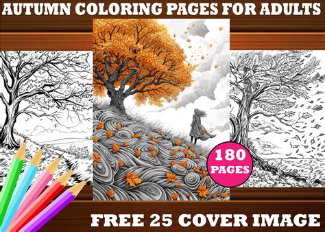 180 Autumn Coloring Pages For Adults Graphic By Design Zone · Creative