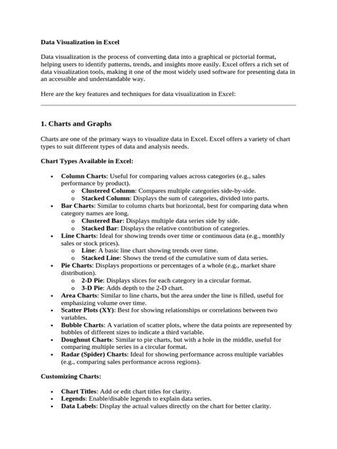 data visualization in excel pdf chart microsoft excel