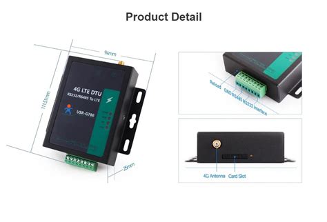 Industrial Serial Cellular G Lte Modem Supports Modbus Rtu To Tcp Tcp Server Sms