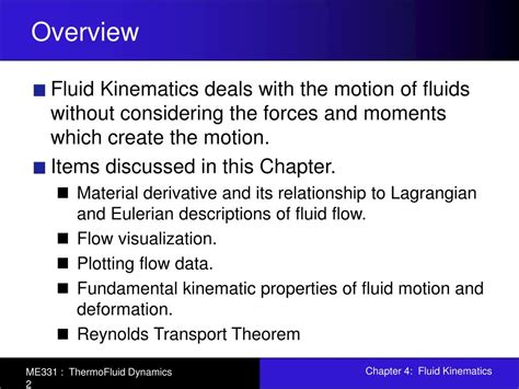 Ppt Chapter 4 Fluid Kinematics Powerpoint Presentation Free Download Id 336434