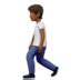下载行走的人：中黑肤色 Emoji高清大图 Emoji表情大全