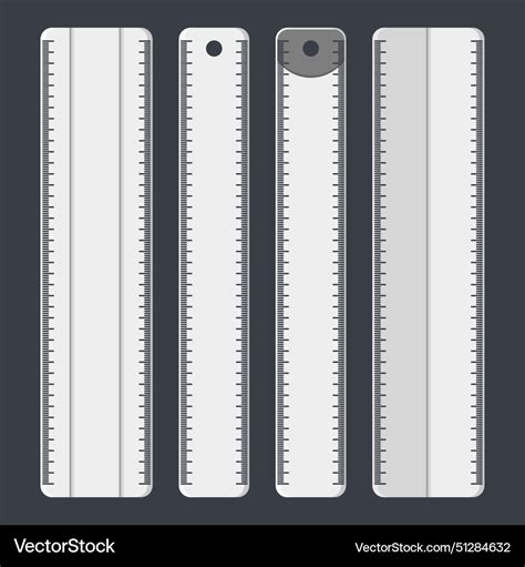 Plastic Ruler Measuring Tool Royalty Free Vector Image