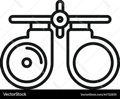 Eye Test Icon Outline Optical Clinic Royalty Free Vector