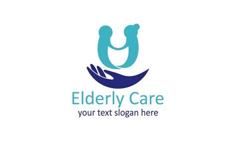 Elderly Care Logo Design Best Royalty Free Vector Image