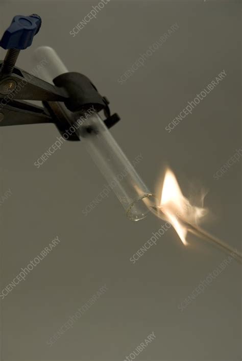 Lit Splint Test For Hydrogen Gas Stock Image C0256916 Science