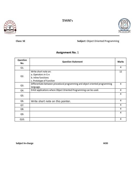 Oop Assignment On Unit 12 Pdf