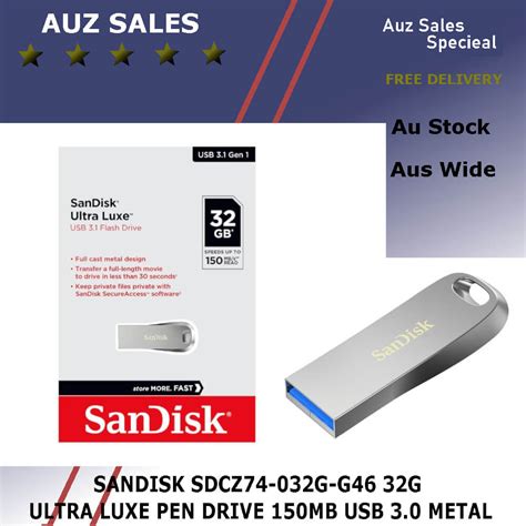 Sandisk Sdcz G G G Ultra Luxe Pen Drive Mb Usb Metal Auz Sales Online