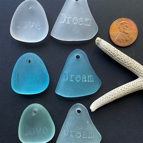 Engraved Sea Glass Etsy