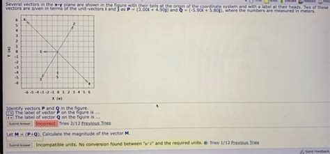 Solved Identify Vectors P And Q In The Figure And Calculate Chegg Com