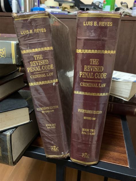 Revised Penal Code By Luis B Reyes Hobbies And Toys Books And Magazines Textbooks On Carousell