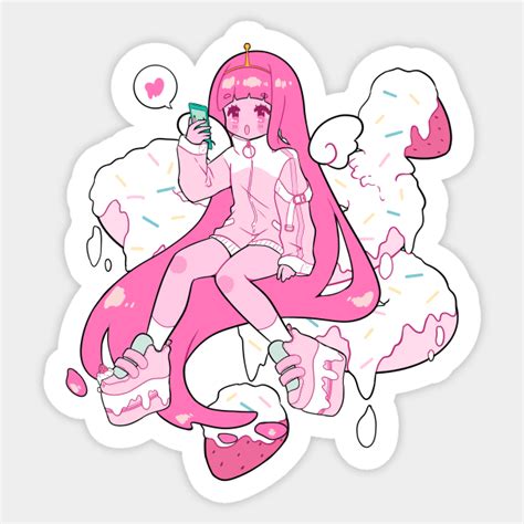 Princess Bubblegum Fanart Kawaii Girl Sticker Teepublic