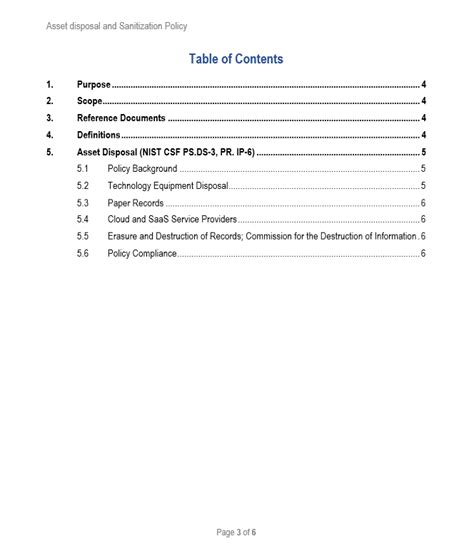Nist Asset Disposal And Sanitization Policy Template Governance Risk And Compliance Docs
