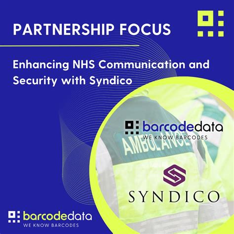 bar code data and syndico upgrade nhs communication systems bar code