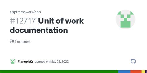 Unit Of Work Documentation · Issue 12717 · Abpframeworkabp · Github