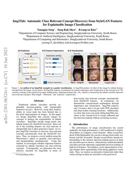Pdf Img2tab Automatic Class Relevant Concept Discovery From Stylegan