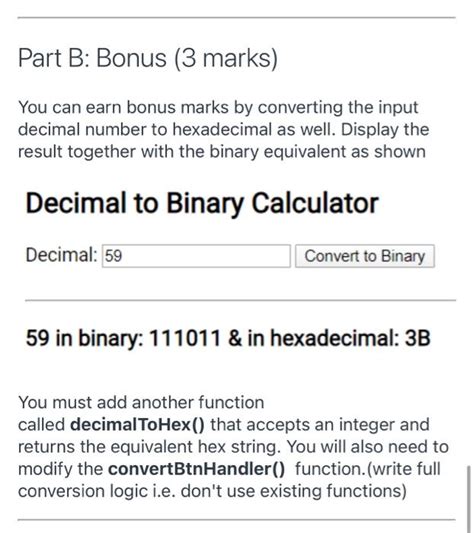 Solved Part A Decimal To Binary Converter 10 Marks Start Chegg