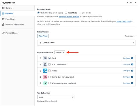 How To Customize A Payment Forms Payment Options WP Simple Pay