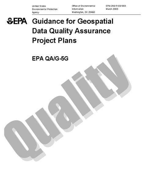 Pdf Guidelines For Geospatial Data Quality Assurance Plan Dokumentips