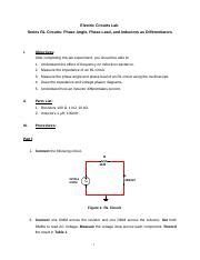 Understanding Phase Angle And Inductors In Series RL Circuits Course Hero