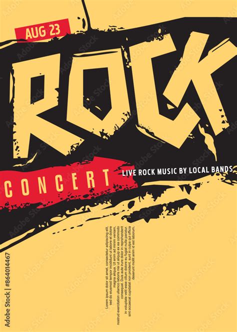 Grunge Poster Design Idea For Rock Concert With Unique Typography