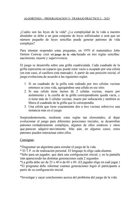 tp2 algor juegovida 2022 algoritmia programacion v trabajo