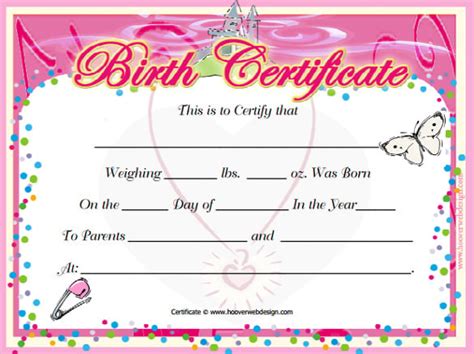 Birth Certificate Template 50 Word Pdf Psd Ai Indesign Format